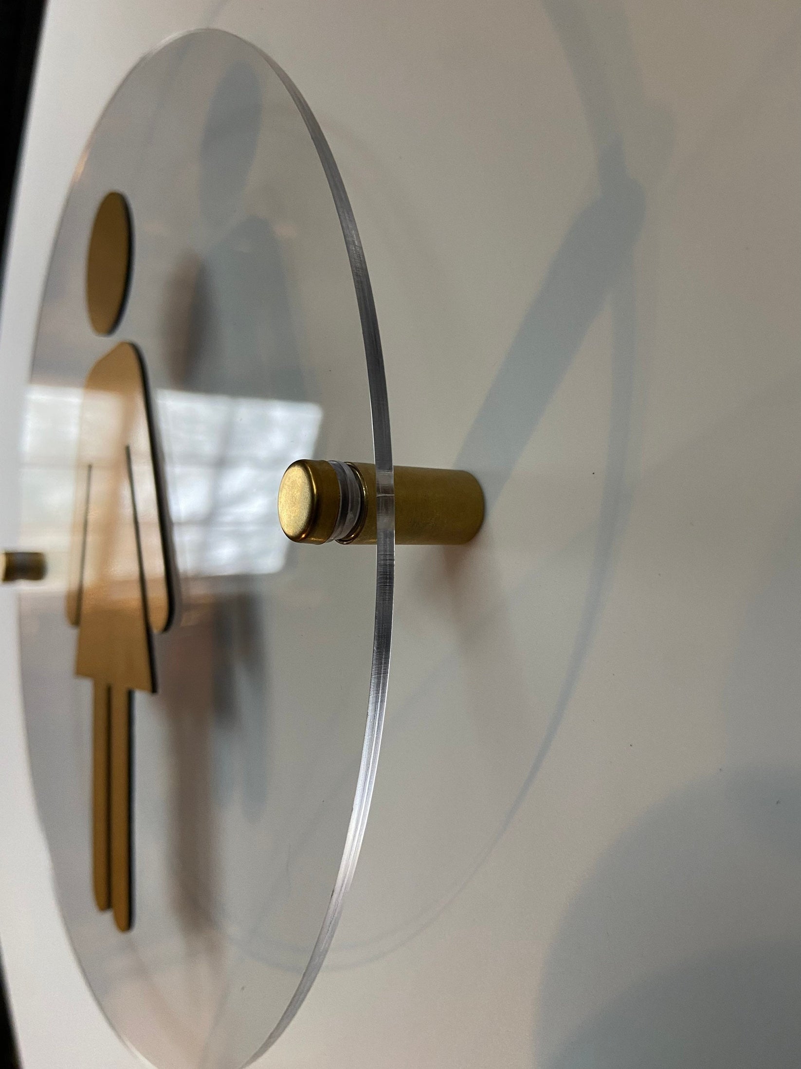 Clear and Gold Acrylic Bathroom Sign | Unisex Men Women Handicap Desig ...